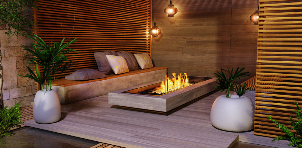 Ecosmart Linear Curved 65 Fire Pit Kit – Hot Water & Heating